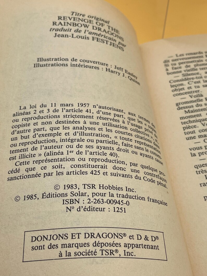 Donjons & Dragons #4 : Les Dragons De L'arc-en-ciel by Rose Estes (1985 ...