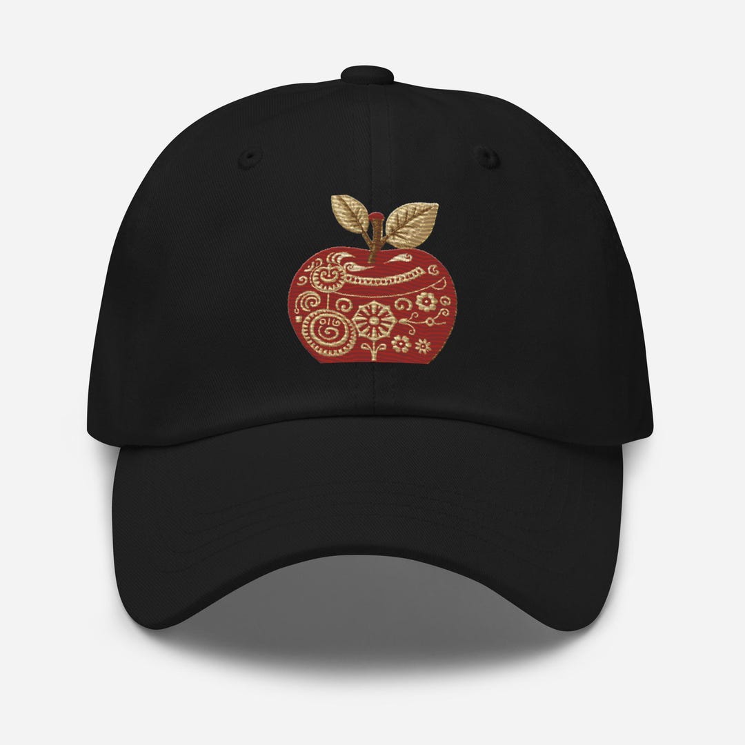 Embroidered Apple Dad Hat - Etsy
