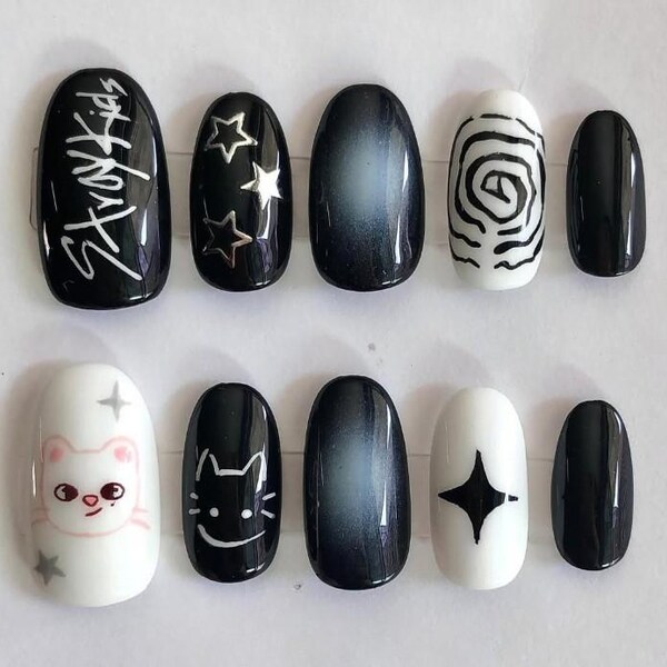 Stray Kids Nails - Etsy