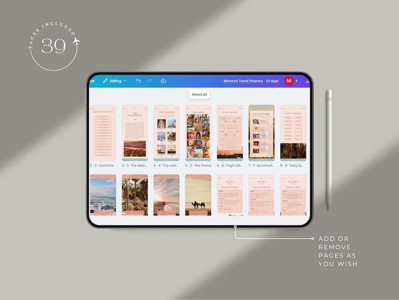 Travel Itinerary Template | Morocco Trip Planner | Travel Guide ...