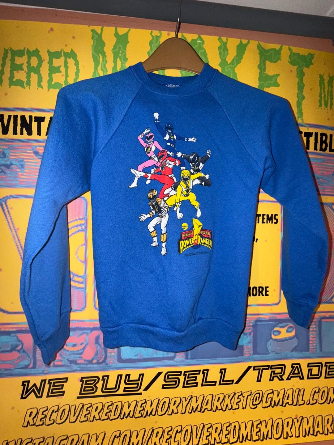 Vintage Youth Power Rangers Crew Sweater Medium Blue 1990s - Etsy