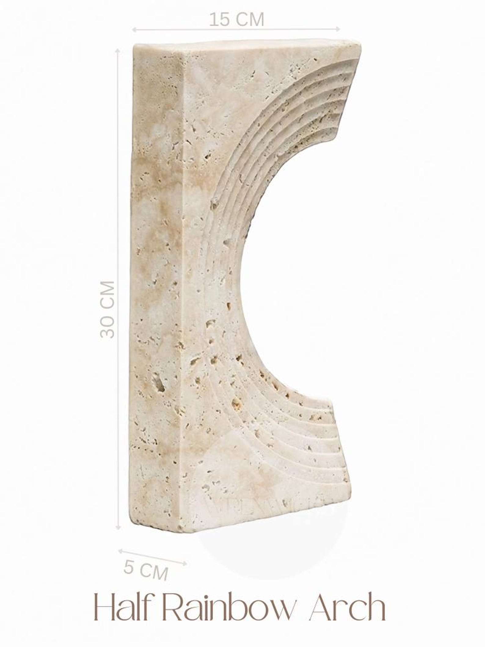 Geometric Travertine Stone Ornaments | Luxury Coffee Table Shelf Living ...