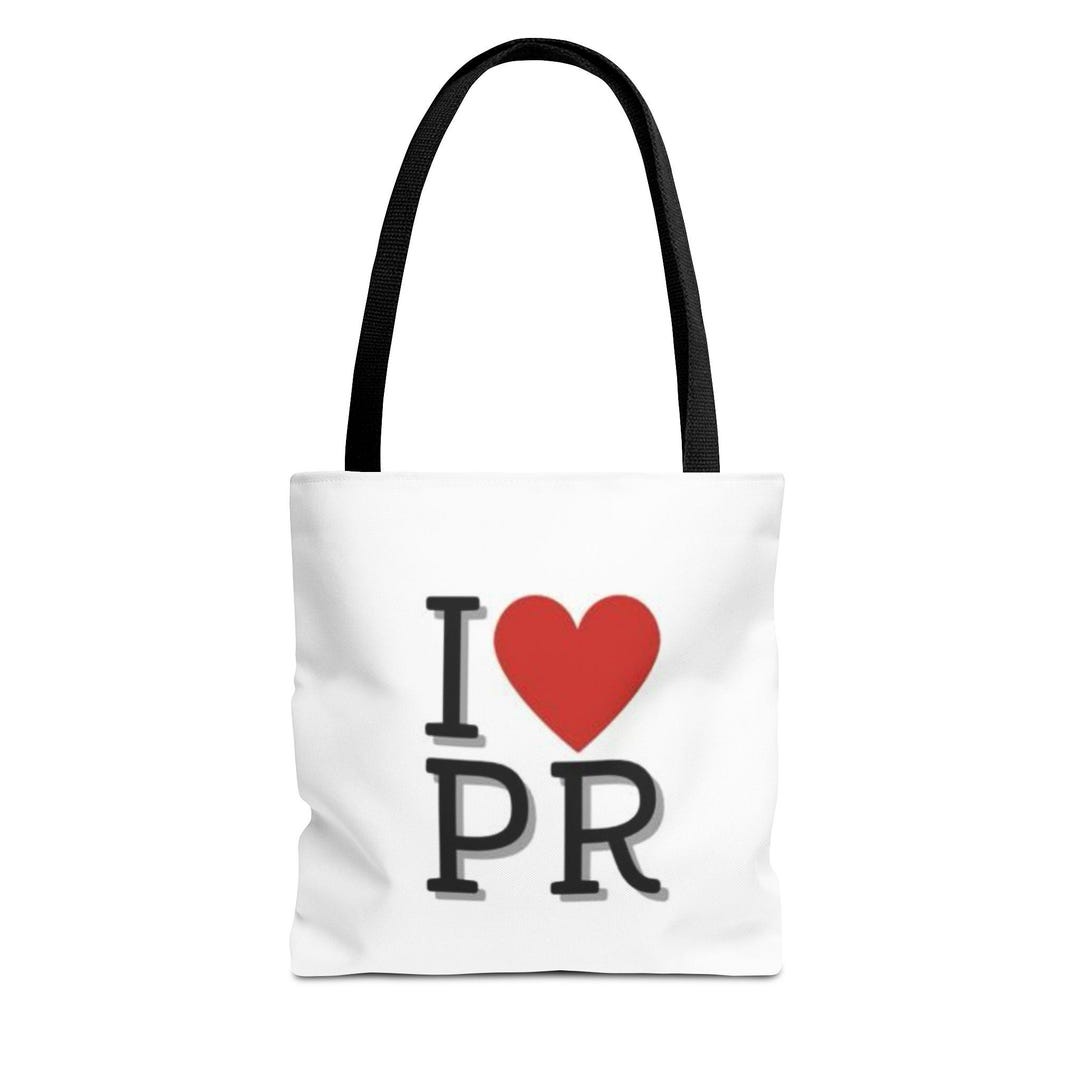 I Love PR Tote Bag | Minimal Puerto Rico Pride Bag for Everyday Carry ...