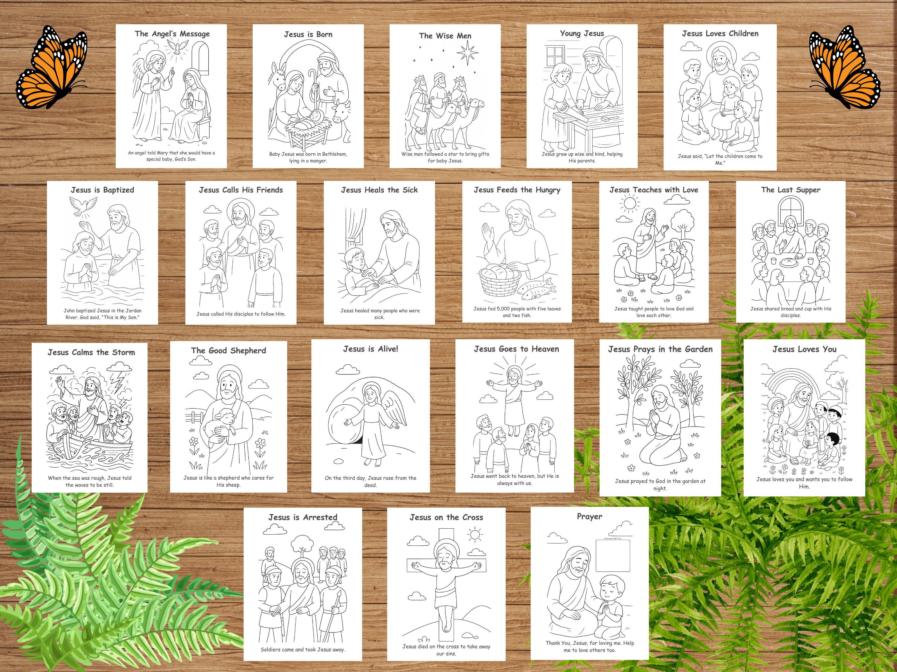 Jesus Loves You Coloring Storybook | Christian Bible Stories (PDF) - Etsy