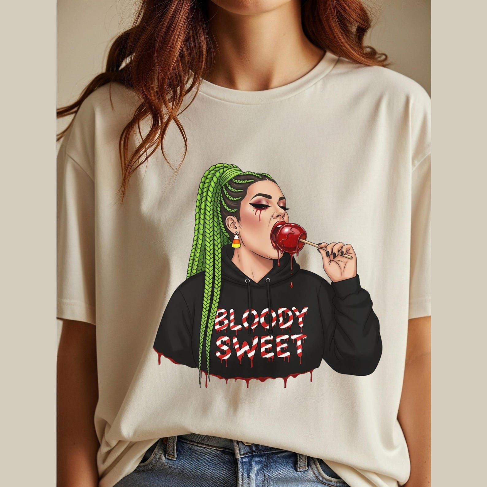 Bloody Sweet PNG | Halloween Candy Apple Sublimation Design | Spooky ...