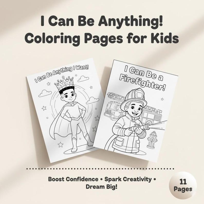 Career Coloring Book for Black Boys | African American Affirmations ...
