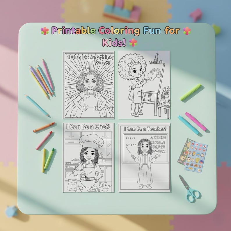 I Can Be Anything Coloring Book for Black Girls | African American ...