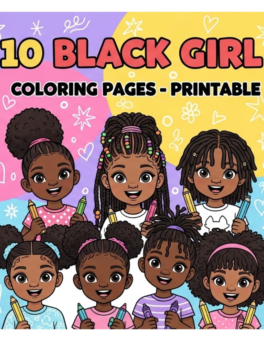 Printable Affirmation Coloring Pages for Black Girls | 10 Self-love ...