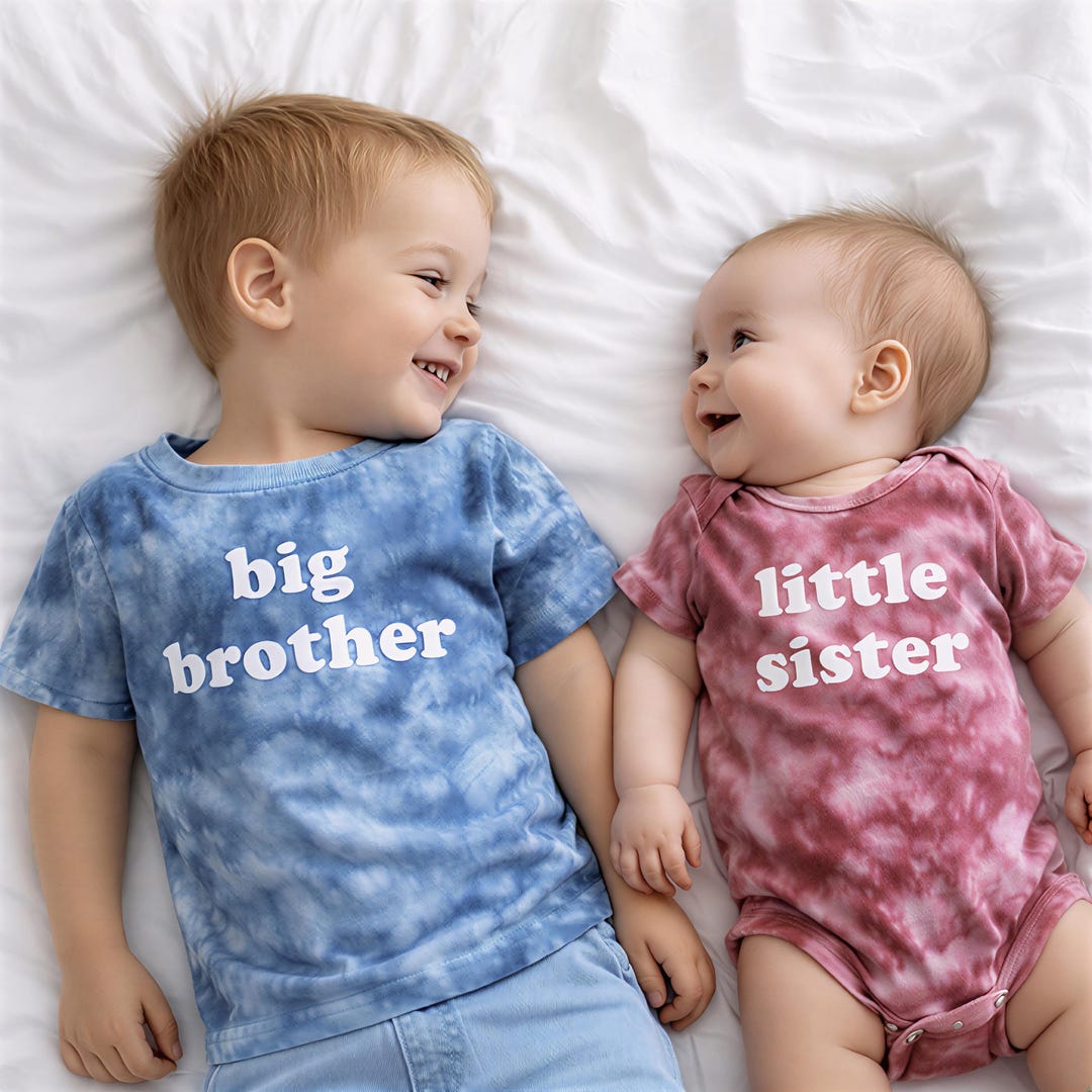 Custom Tie Dye Brother Sister Shirts, Big Brother Big Sister or Little ...