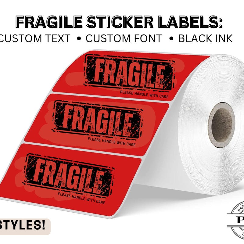 Custom Fragile Stickers - Etsy