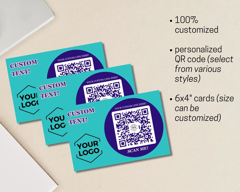 QR Code Custom Insert Cards Bulk Insert Card Business Mailers Business ...