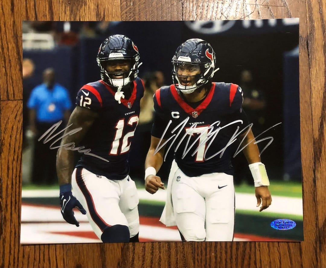 Nico Collins & CJ Stroud Signed Photo With COA - Etsy