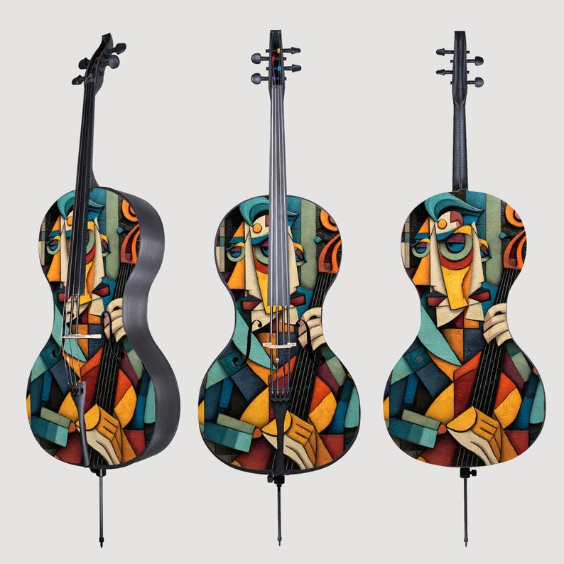 Forte3d- Carbon Fiber Cello - Custom Painted Cello-art Back, 4/4 Size ...