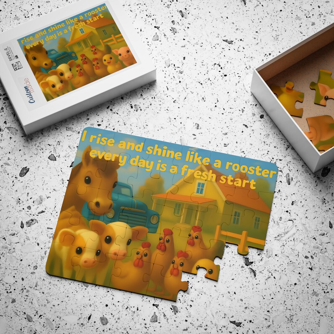 Farm Animal Positive Affirmation Puzzle: Kids Jigsaw Emotional Learning ...