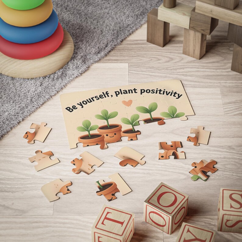 Positive Affirmation Puzzle: Pot Plant Kids Jigsaw, Interactive Play ...