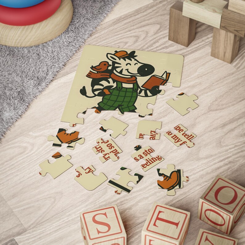 Cute Zebra Positive Affirmation Puzzle Themed Kids Jigsaw Education ...
