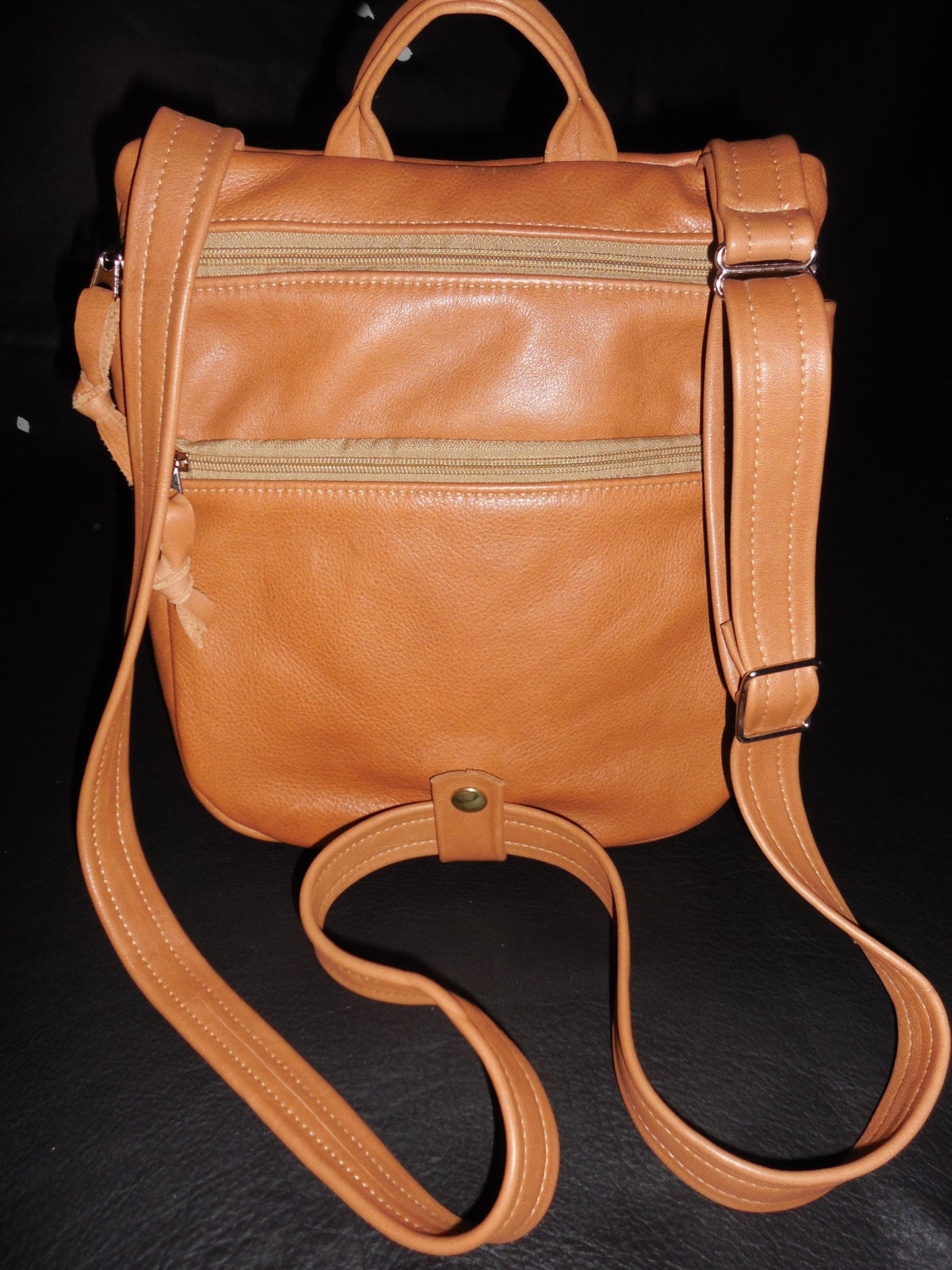 Leather Crossbody, Convertable , Backpack, Messenger Bag - Etsy