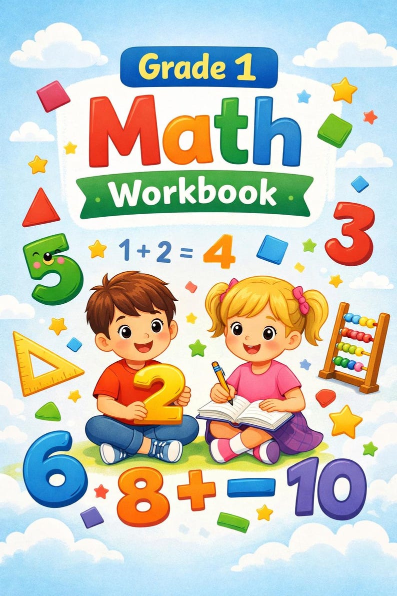 1st Grade Math Workbook: Home School, Teaching! - Etsy