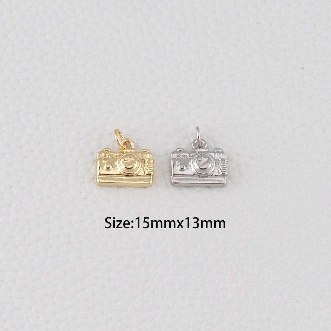 18K Gold Filled Camera Pendant,camera Charm Bracelet Necklace for DIY ...
