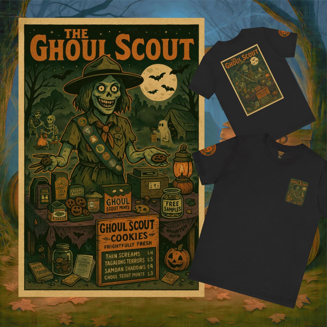 Ghoul Scout Halloween T-shirt: Vintage Spooky Graphic Tee - Etsy