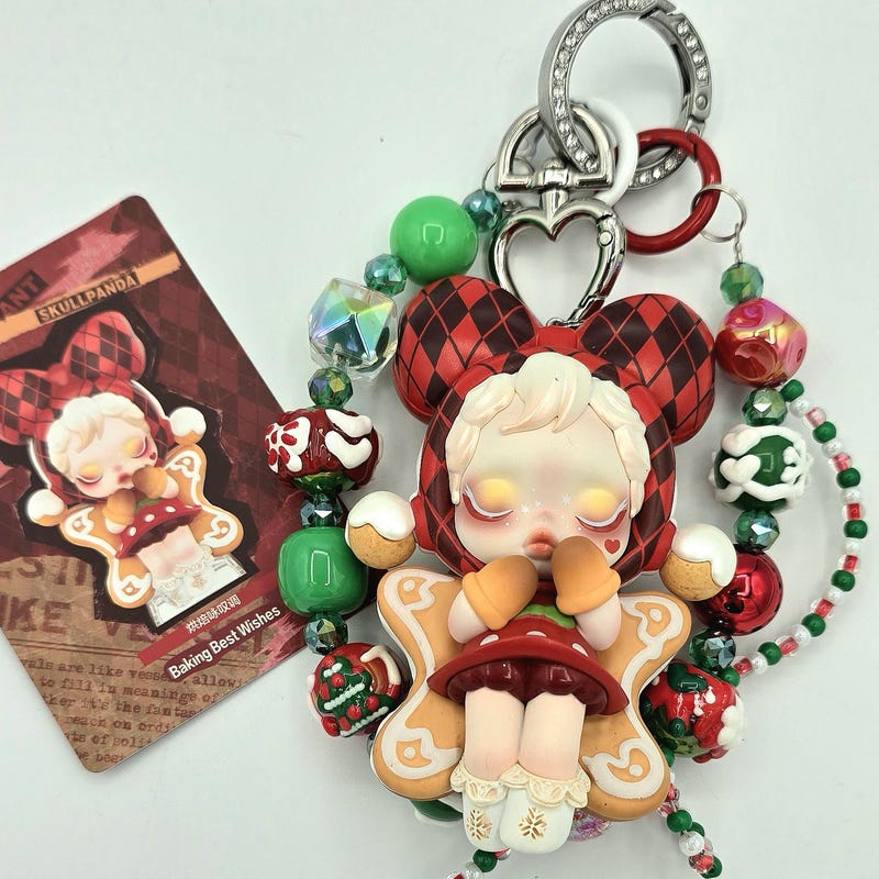 Skullpanda Keychain - Etsy