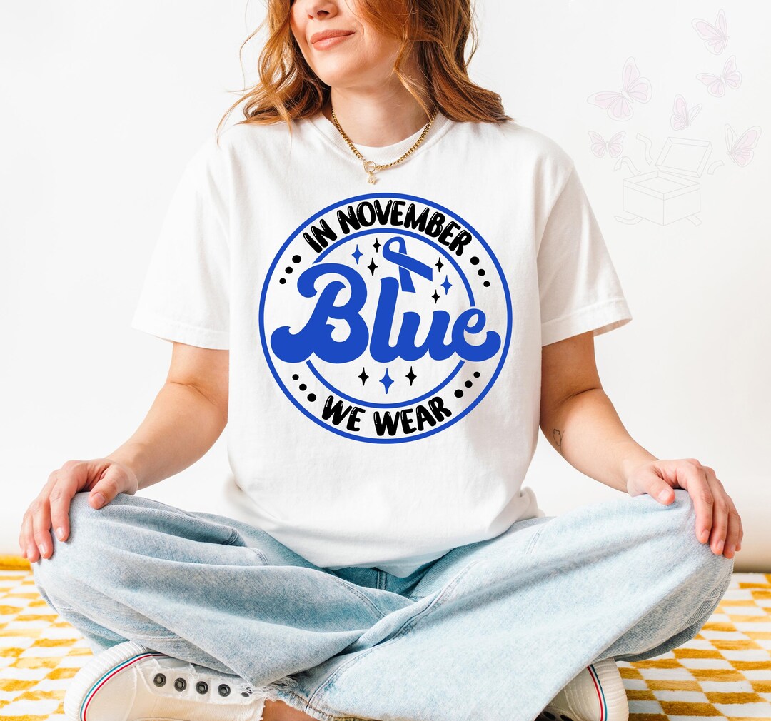 In November We Wear Blue T-shirt, Diabetes Awareness Tee, Type 1 & Type ...
