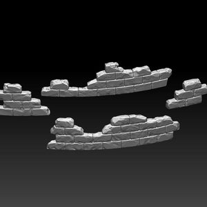 Curved Stone Walls for Miniatures, Dnd Dioramas, Tabletop Wargames - Etsy