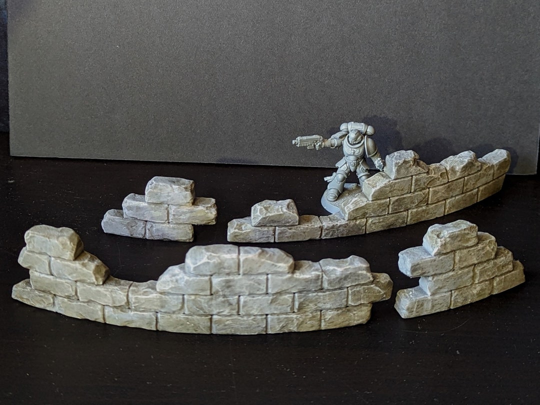 Curved Stone Walls for Miniatures, Dnd Dioramas, Tabletop Wargames - Etsy