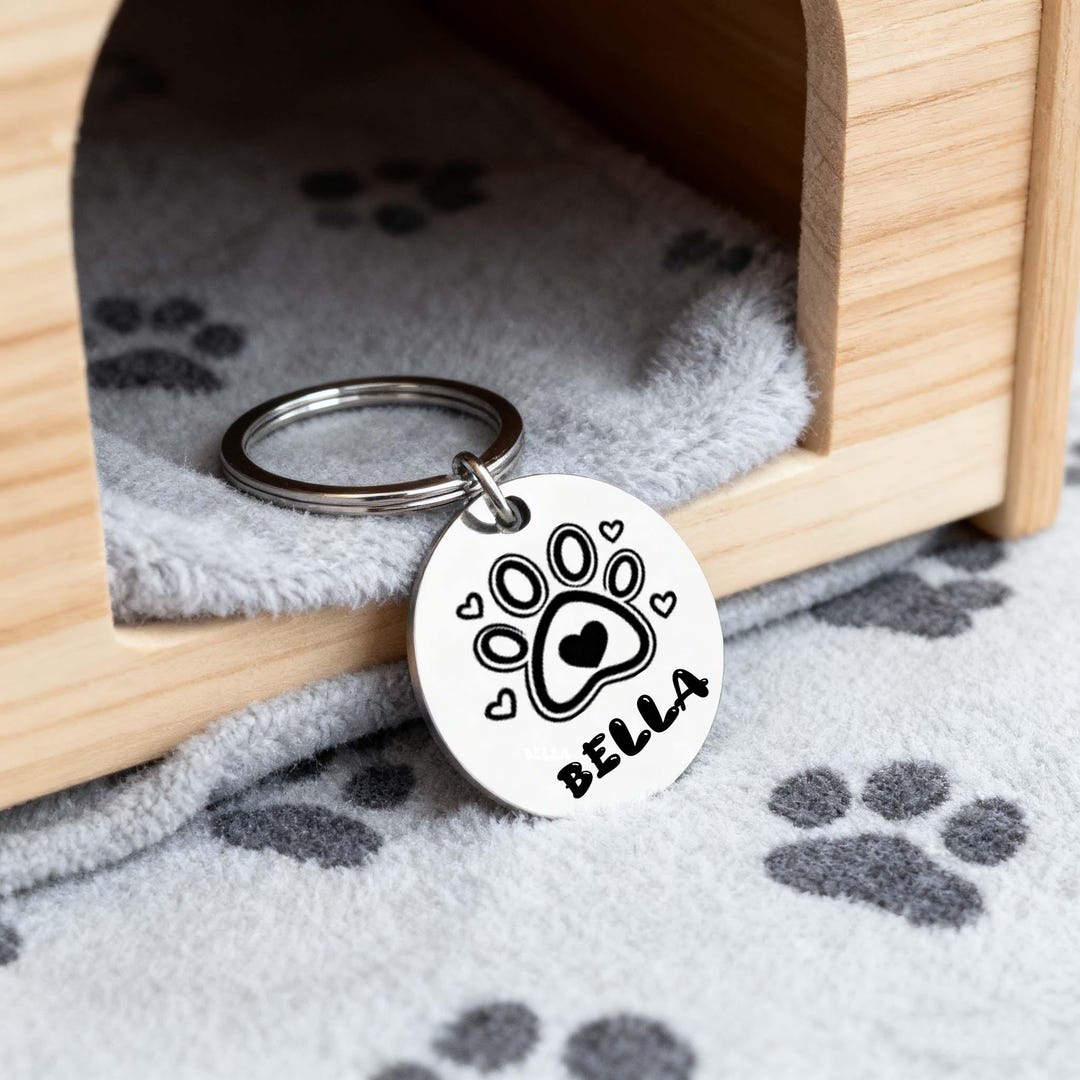 Personalized Pet ID Tag: Custom Engraved Cat & Dog Collar Tag - Etsy