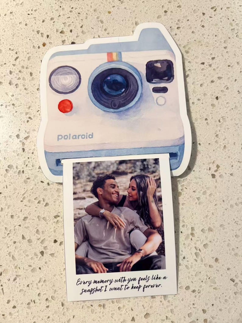 Polaroid Camera Card Canva Template: DIY Printable Message Card ...