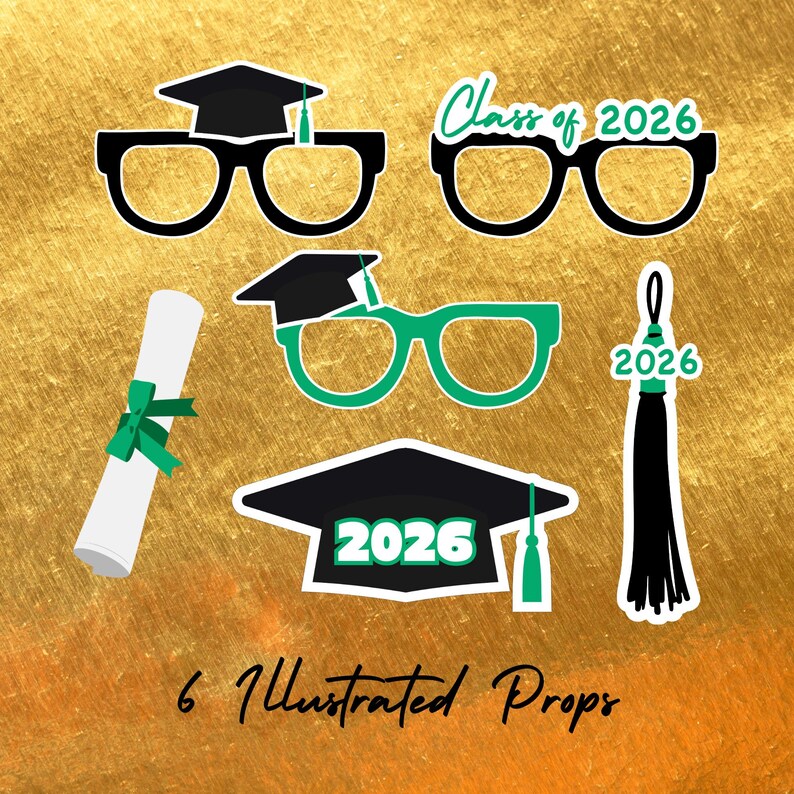 2026 Graduation Photo Booth Props: Editable Template (digital Download ...