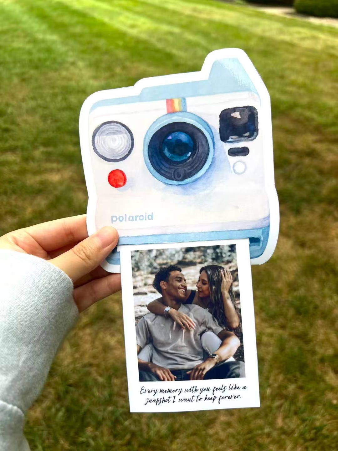 Polaroid Camera Card Canva Template: DIY Printable Message Card ...