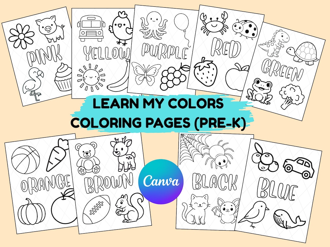 Pre-k Learning My Colors, Coloring Pages, Worksheets, Classroom ...