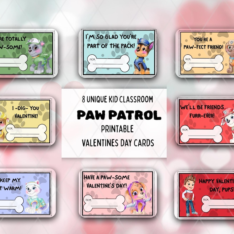 Paw Valentines Cards - Etsy