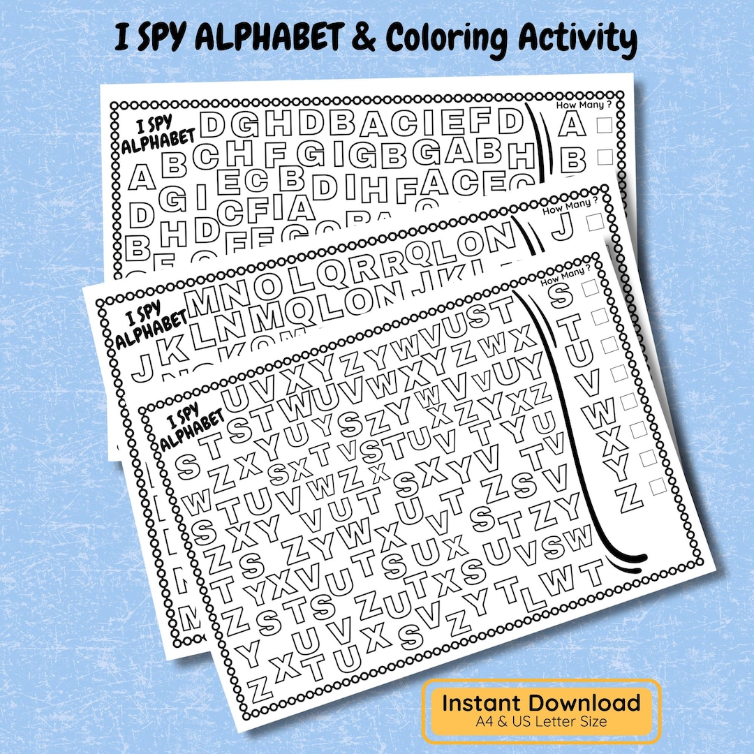 I Spy Alphabet | I Spy Game Alphabet – Fun Printable Worksheets for ...