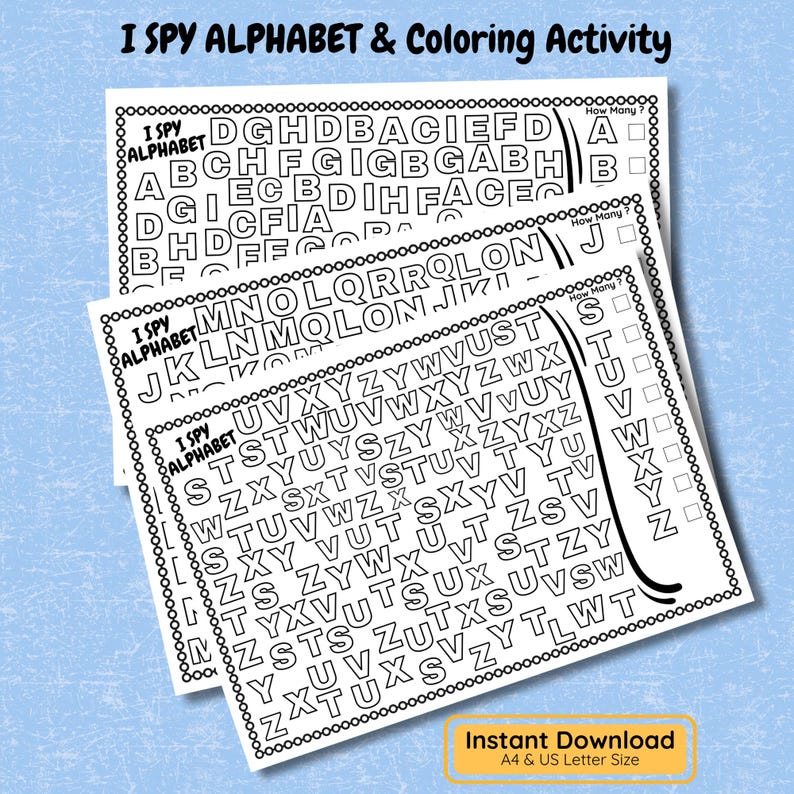 I Spy Alphabet | I Spy Game for Kids | Alphabet Coloring and Tracing ...