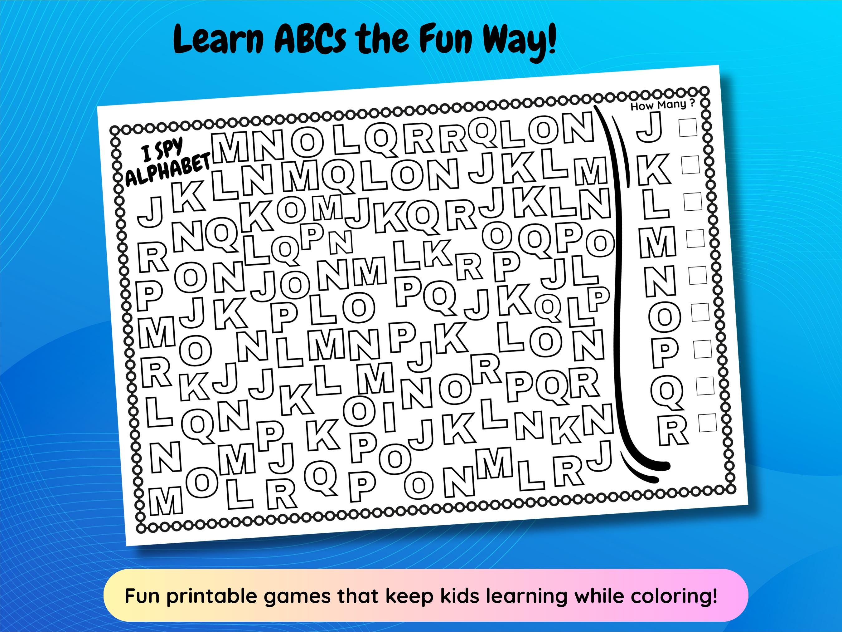 I Spy Alphabet | I Spy Game Alphabet – Fun Printable Worksheets for ...