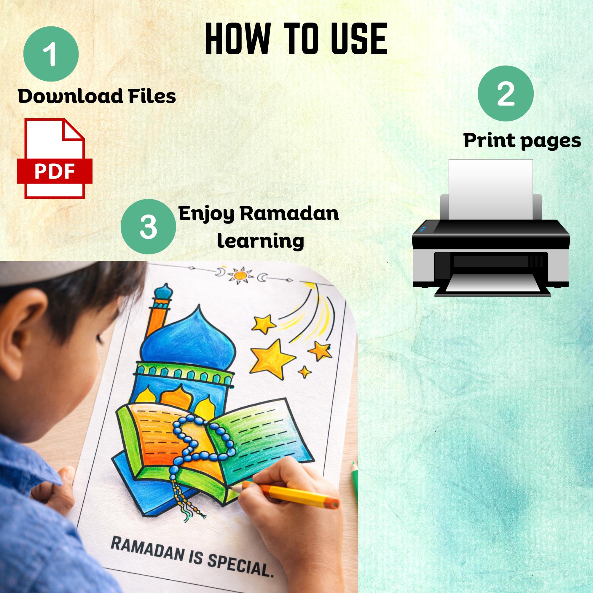 Ramadan Kids Activity Pack Printable Age 4–8 | Islamic Activity ...