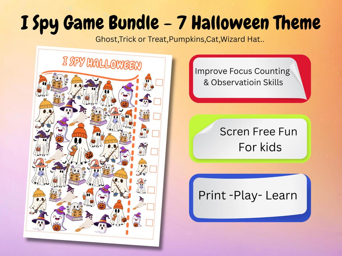 I Spy Halloween | I Spy Halloween Game for Kids | I-spy Halloween ...