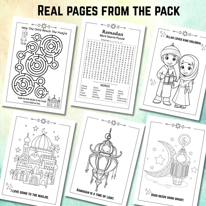 Ramadan Kids Activity Pack Printable Age 4–8 | Islamic Activity ...