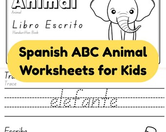 Spanish Animal Alphabet Flashcards - Etsy UK