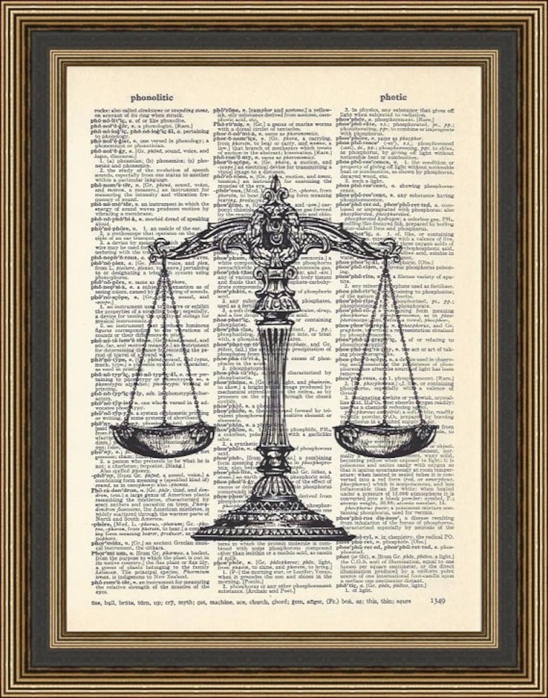 Scales of Justice Print, Gift for Law Student, Paralegal Wall Decor ...