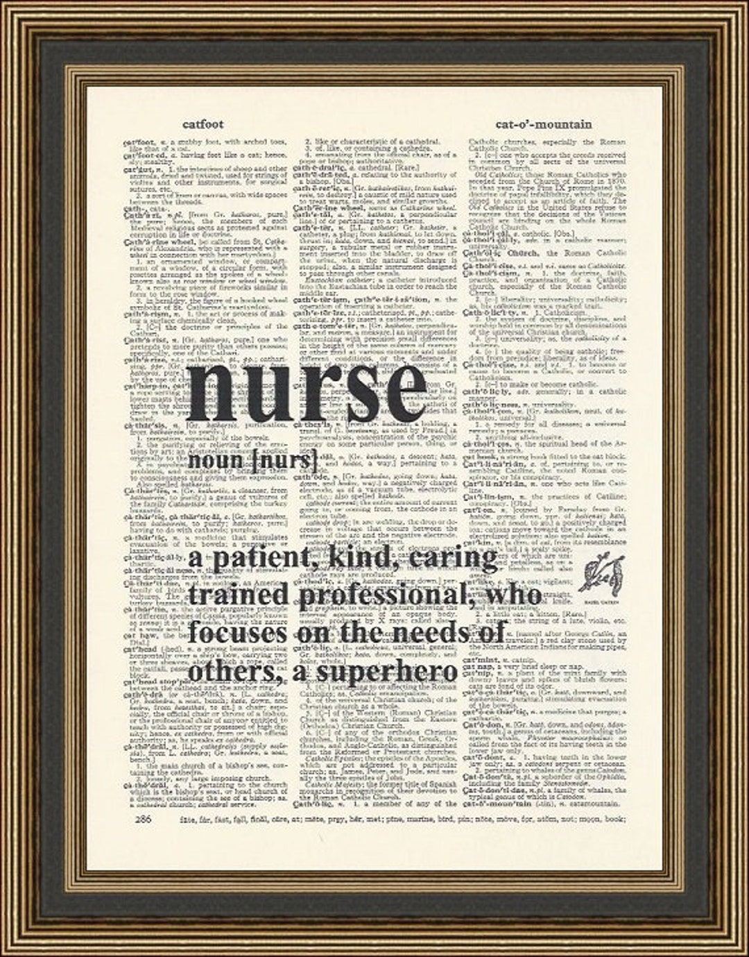 Nurse Definition Print, Nurse Appreciation Quote, Nursing Student ...