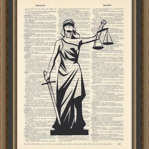 Scales of Justice Print Gift for Law Student Paralegal Wall | Etsy