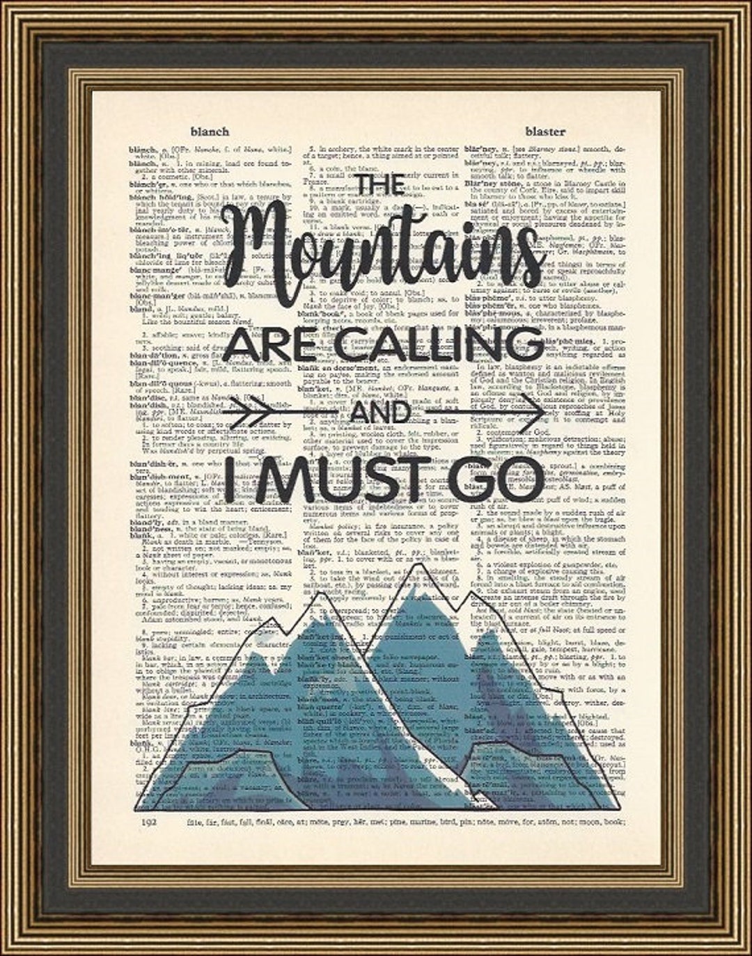 The Mountains Are Calling Print, Hiking Poster, Camping Wall Decor ...