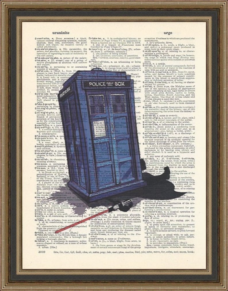 Doctor Who - Tardis Versus Darth Vader - Illustration is Printed on a ...