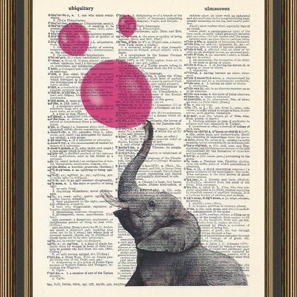 Elephant Dictionary - Etsy