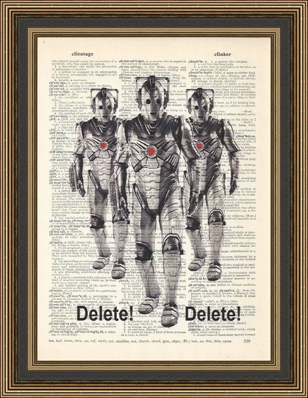 Doctor Who Marching Cybermen With the Words Delete! Delete! Printed on ...