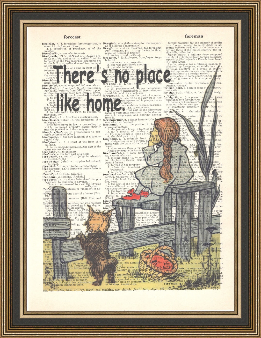 Wizard of Oz, There's No Place Like Home Quote, House Warming Gift ...