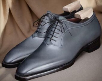 Handmade Leather Brogue Dress Shoes | Calfskin Oxford for Men - Etsy